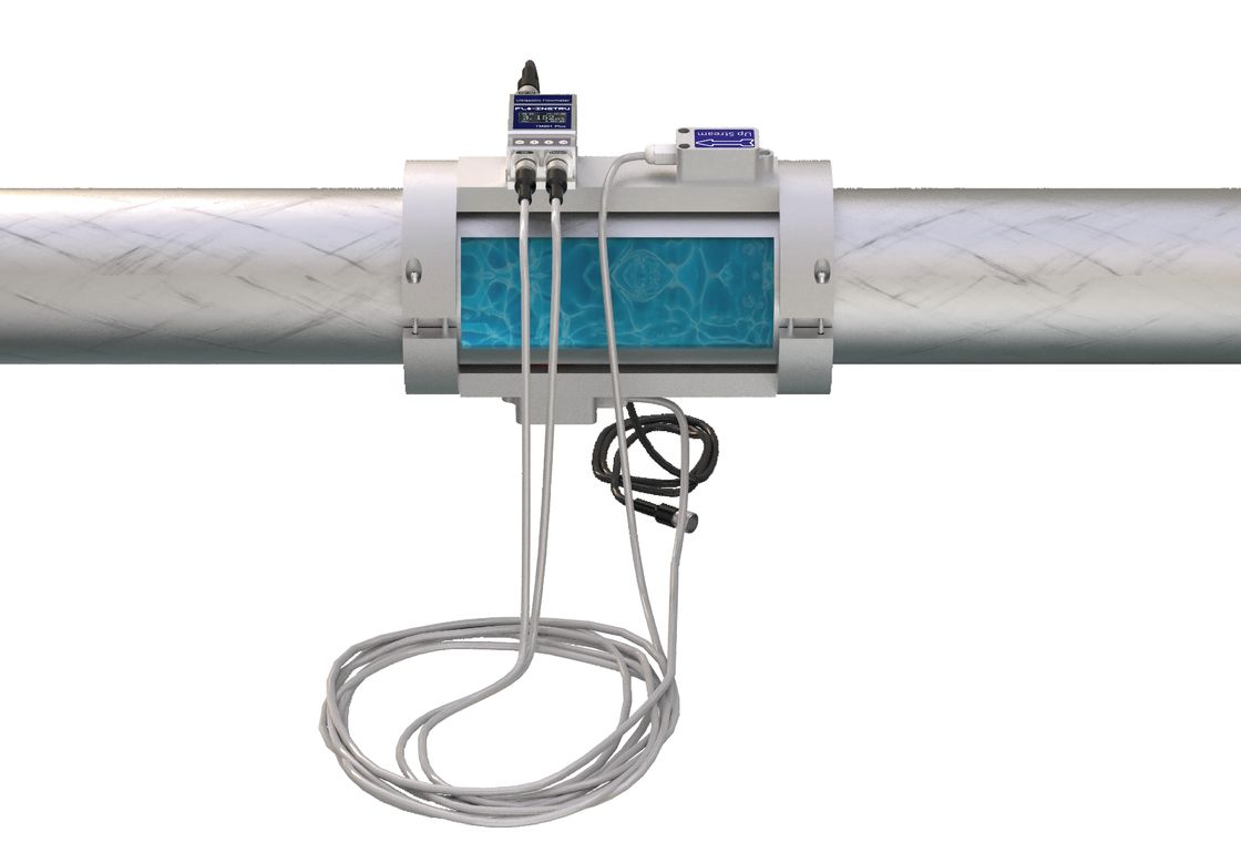 24V DC RS485 Clamp-on Compact Type Ultrasonic Flow Meters For HVAC ...