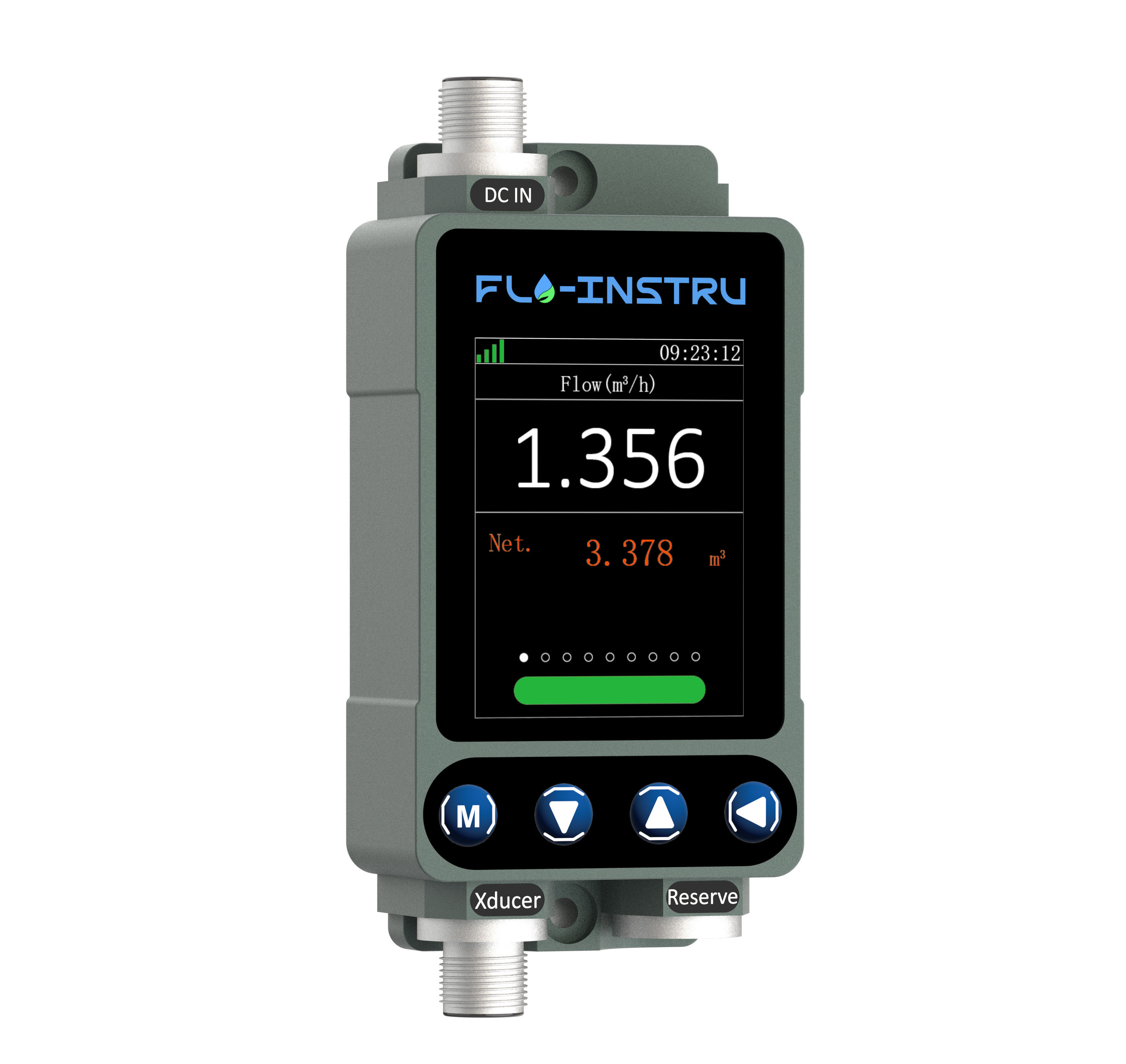 TM605C Clip On Ultrasonic Flow Meter con display di data/segnale ...